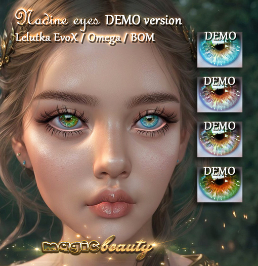 Second Life Marketplace - DEMO [Magic Beauty] Nadine eyes (LeLutkaEVOX & BOM)